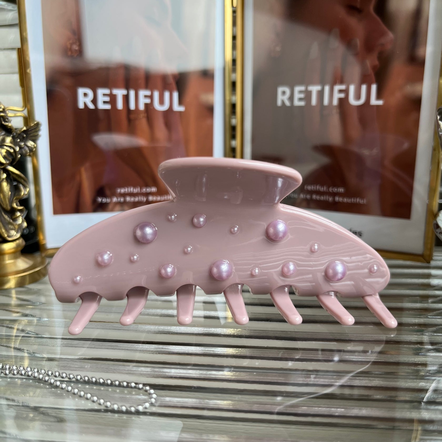 Pink Pearl Hair Claw – Retiful